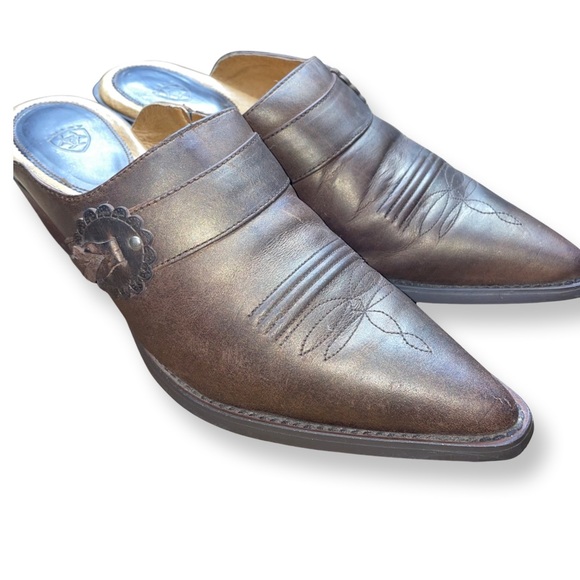 Ariat | Shoes | Ariat Brown Leather Mule Size 95 | Poshmark